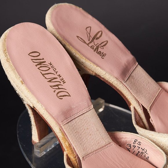 joseph larose | Shoes | 95s Linen And Jeweled Heel Springolaters Heels ...